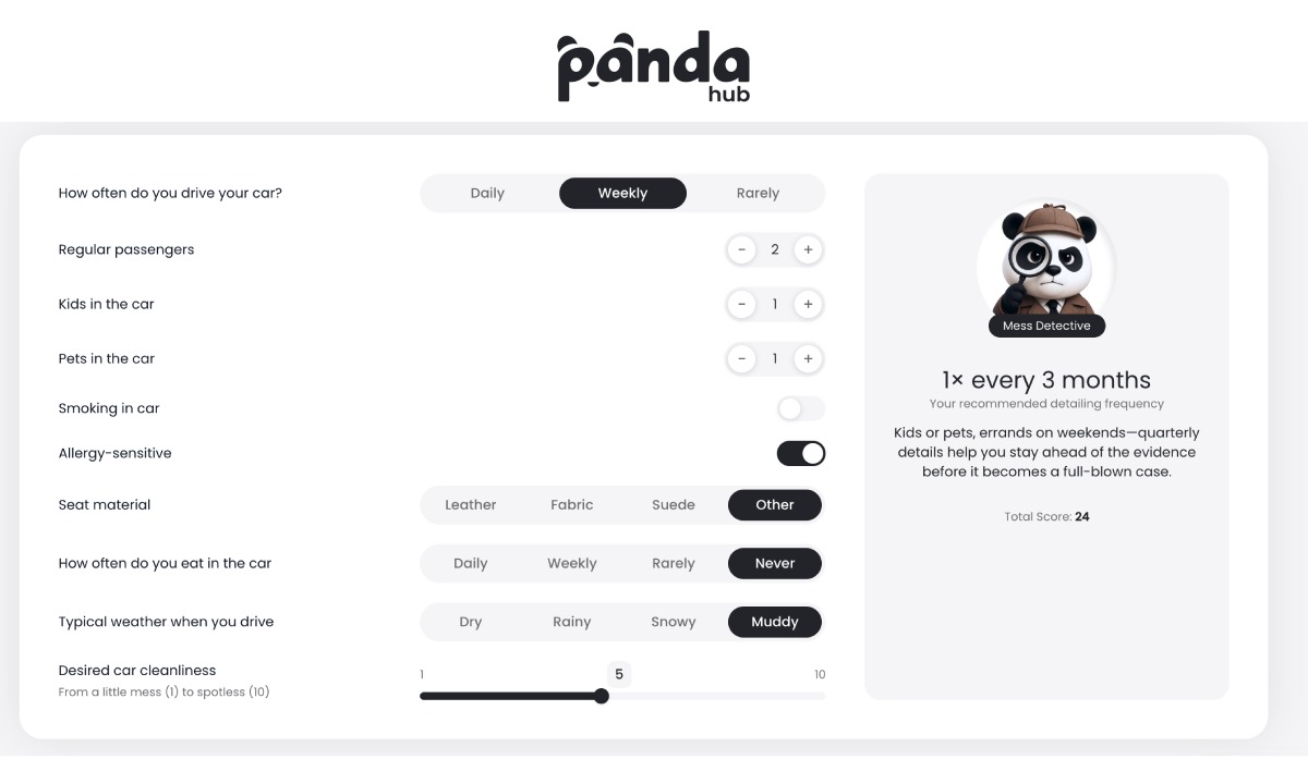 Panda Hub Launches the First-Ever “Car Detailing Frequency Calculator ...