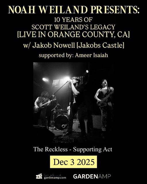 The Reckless Joins All-Star Lineup for Scott Weiland 10th Anniversary ...